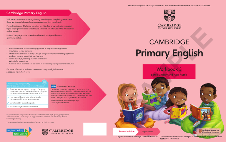 Cambridge Primary English Workbook 3