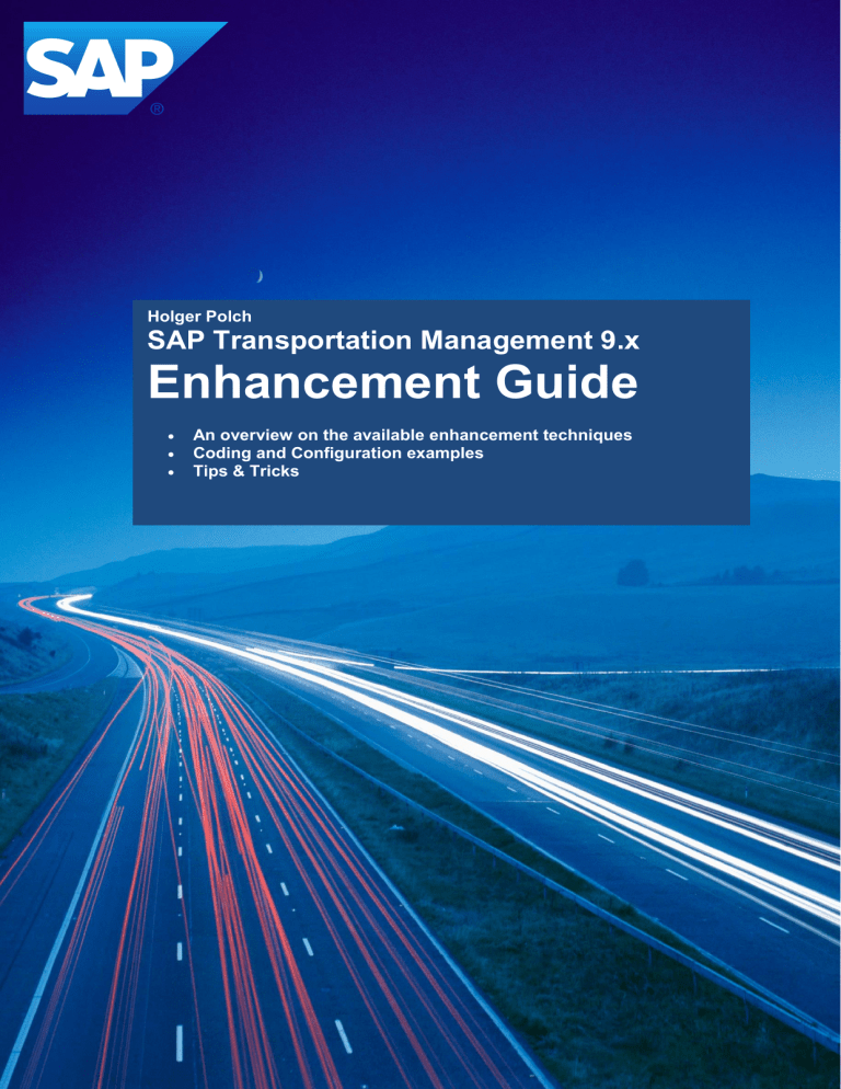 SAP TM 9.x Enhancement Guide: Coding, Configuration, Tips