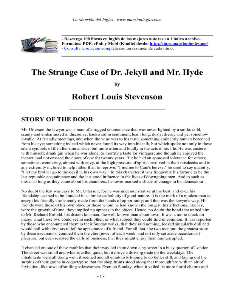 Dr. Jekyll and Mr. Hyde: Story of the Door