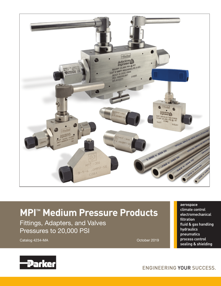 MPI Medium Pressure Fittings & Valves Catalog