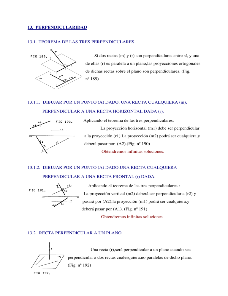Perpendicularidad: Teoremas y construcciones