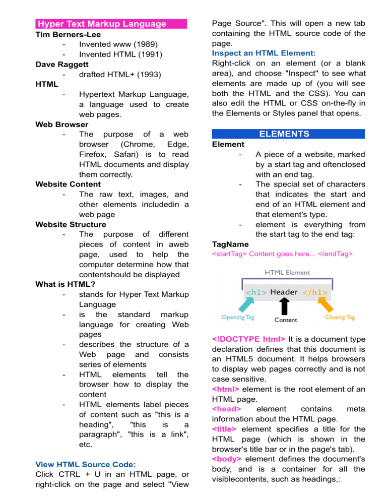 HTML Basics: Elements, Attributes, and Formatting