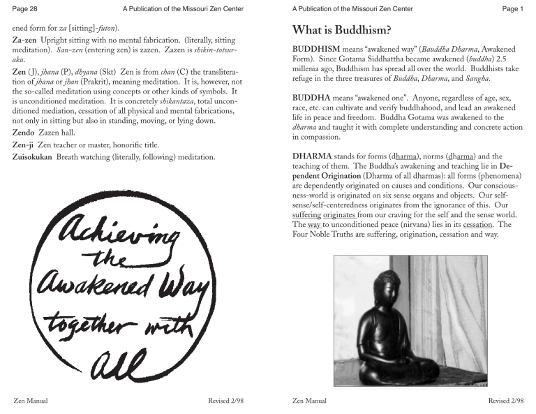 Zen Buddhism Manual: Zazen, Dharma, and Key Concepts