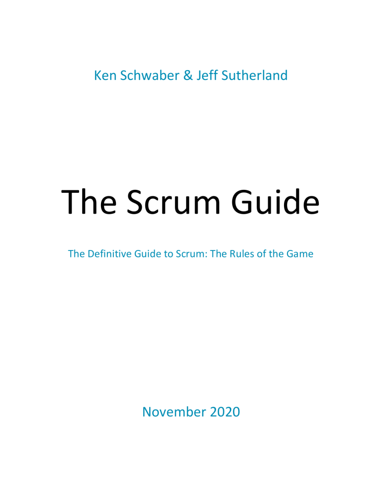 The Scrum Guide: Definitive Rules for Agile Project Management