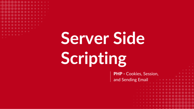 PHP Cookies, Sessions, and Email: Server-Side Scripting