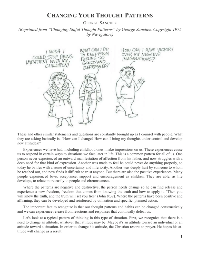 Changing Thought Patterns: A Guide to Renewing Your Mind