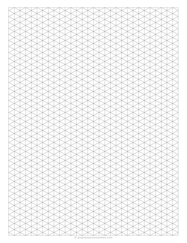 Isometric Graph Paper Template - Printable