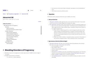 Obstetrics & Gynecology Lecture Notes