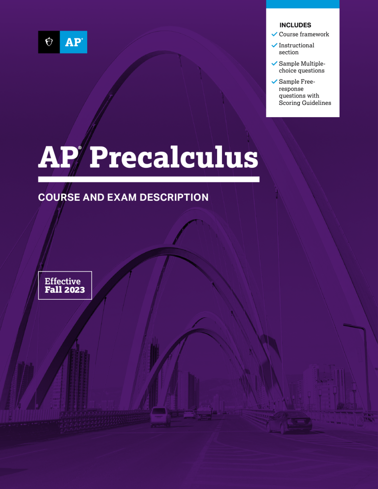 AP Precalculus Course & Exam Description (Effective Fall 2023)