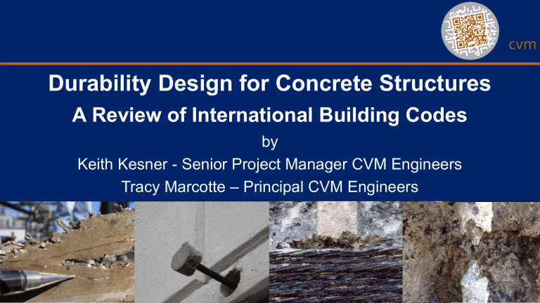 Concrete Durability Design: International Building Code Review
