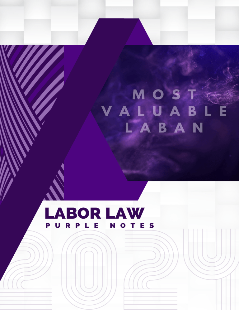 Labor Law Purple Notes: Study Guide & Key Concepts