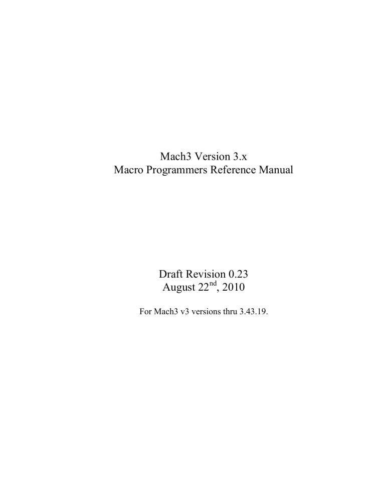 Mach3 Macro Programming Reference Manual