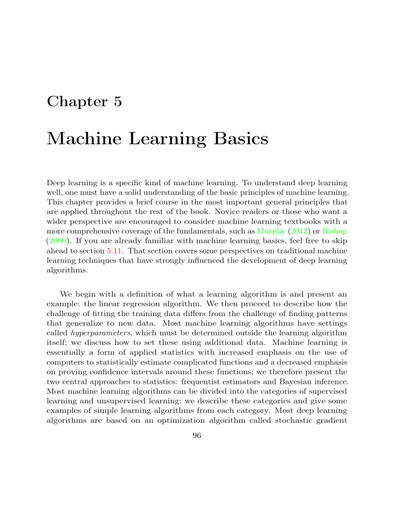 Machine Learning Basics: Concepts, Tasks, and Algorithms for Deep Learning