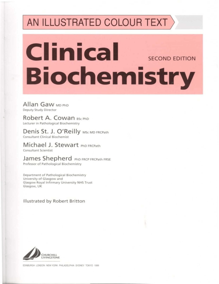 clinical biochemistry an illustrated colour text1