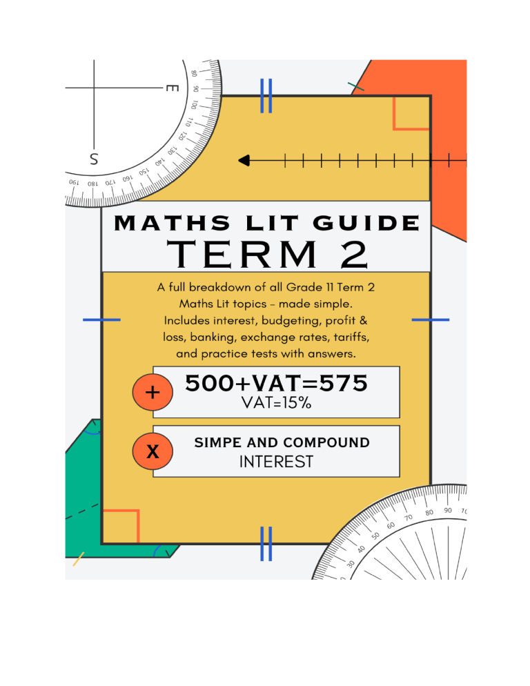 Maths Lit Grade 11 Term 2 Guide: Interest, Budgets, Banking, VAT