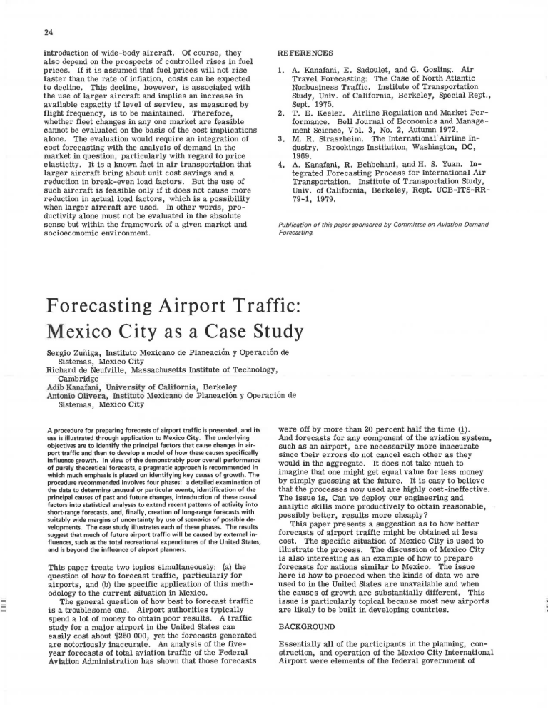 Airport Traffic Forecasting: Mexico City Case Study
