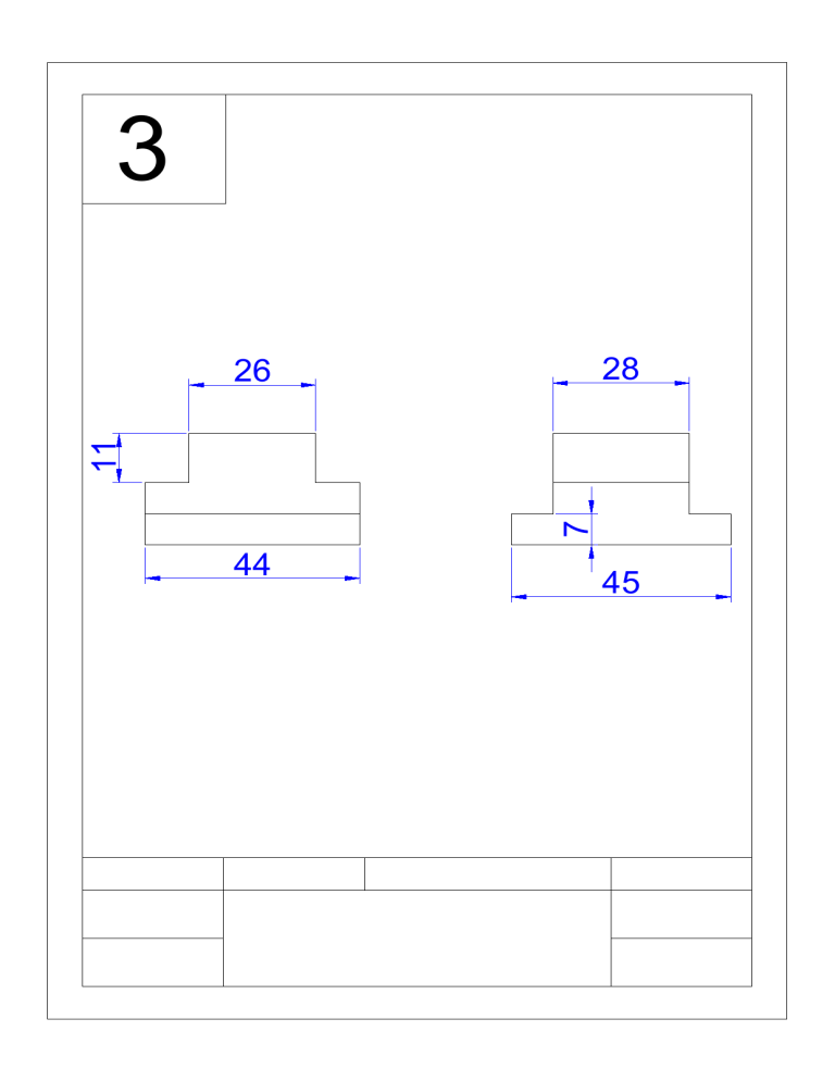 Technical Drawing: Dimensioned Parts - Engineering Design Example