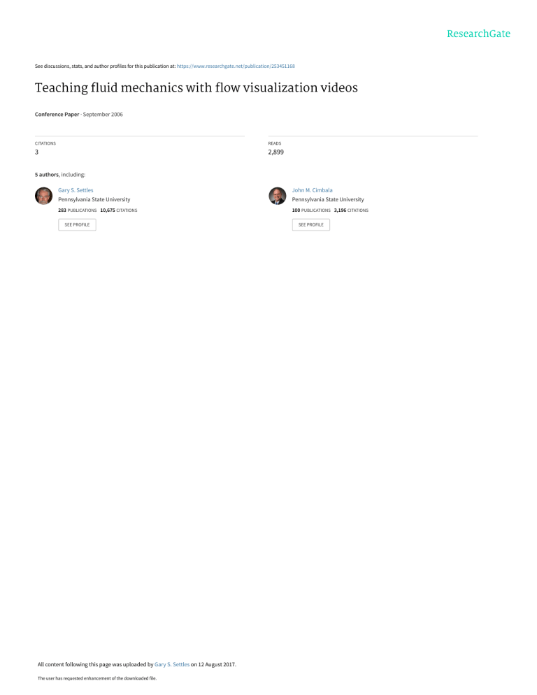 Teaching Fluid Mechanics with Flow Visualization Videos