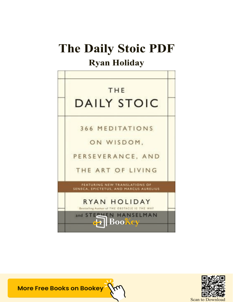 The Daily Stoic Summary: Wisdom for Daily Life