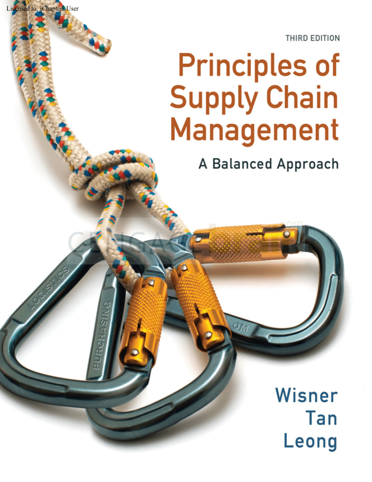 Principles of Supply Chain Management Textbook - Wisner, Tan, Leong