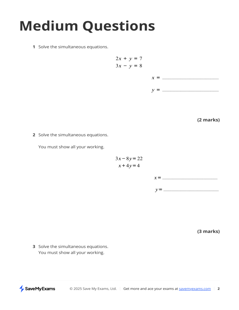 Algebra Review G10