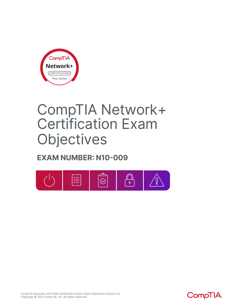 CompTIA Network+ N10-009 Exam Objectives