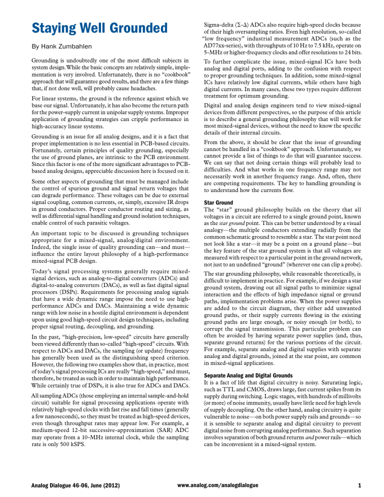 staying well grounded