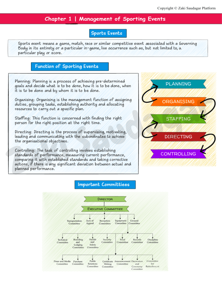 Sports Event Management: Chapter 1 Overview
