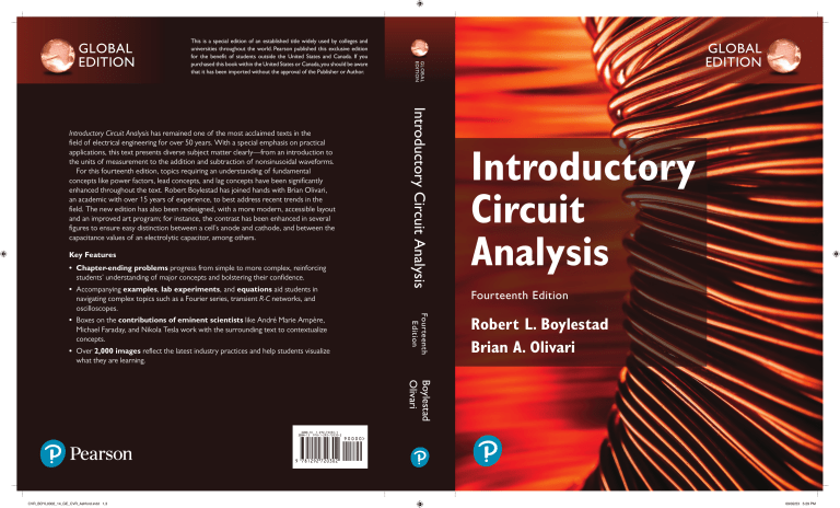 Introductory Circuit Analysis: Electrical Engineering Textbook, 14th Ed