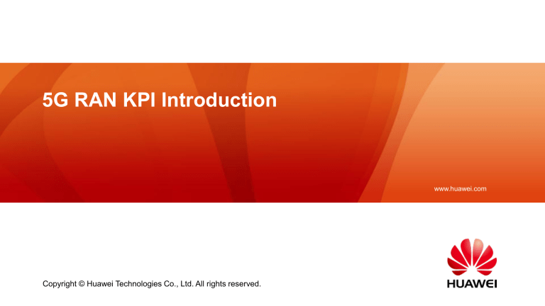 5G RAN KPI Introduction: Concepts, Description, and NSA Evaluation