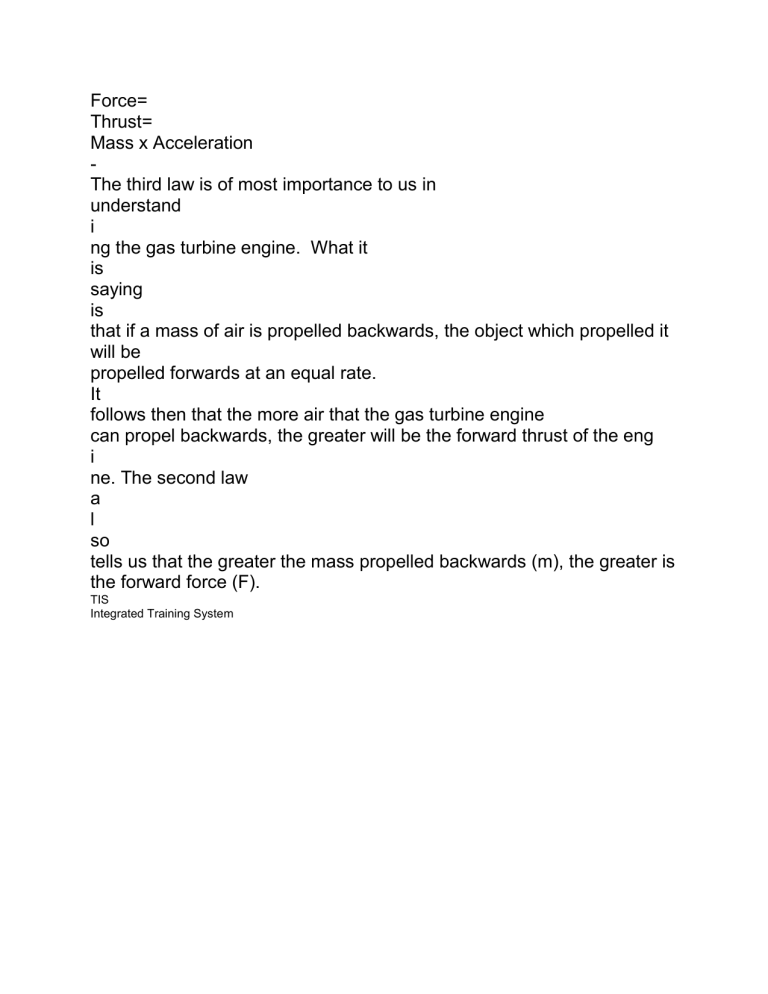 Gas Turbine Engine Thrust: Understanding Newton's Laws