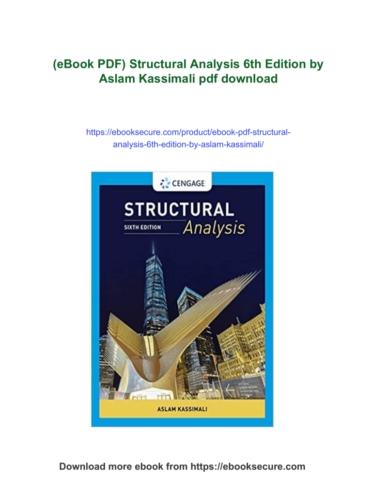 Analysis Structuralis 6th Ed. ab Aslam Kassimali PDF