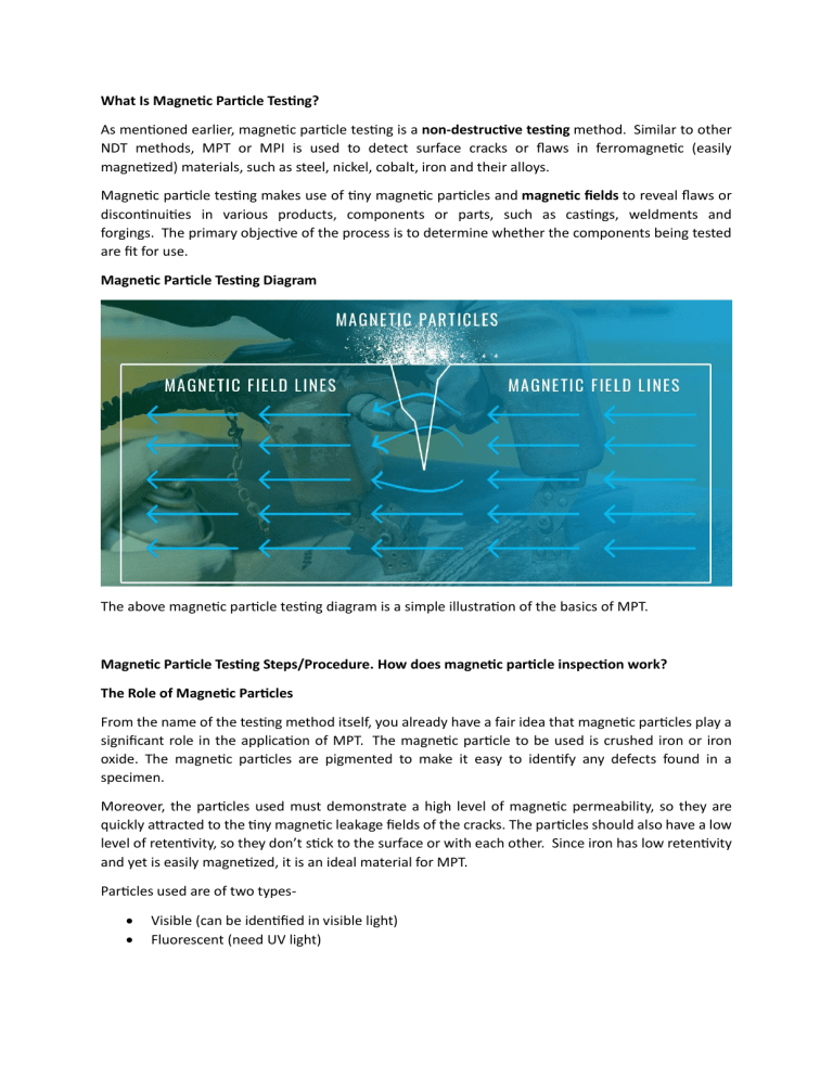 Magnetic Particle Testing: Principles, Methods, & Applications