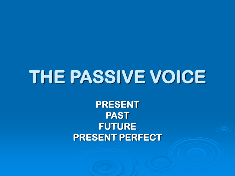 Passive Voice Grammar: Present, Past, Future, Perfect Tenses