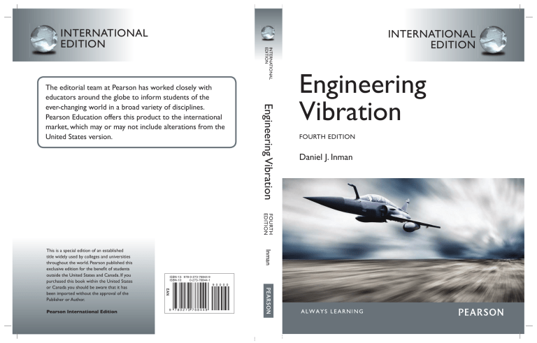 Engineering Vibration: Fourth Edition Textbook by Daniel J. Inman