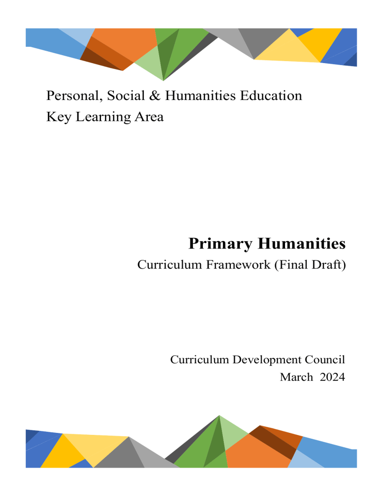 Primary Humanities Curriculum Framework 2024 - Hong Kong Education