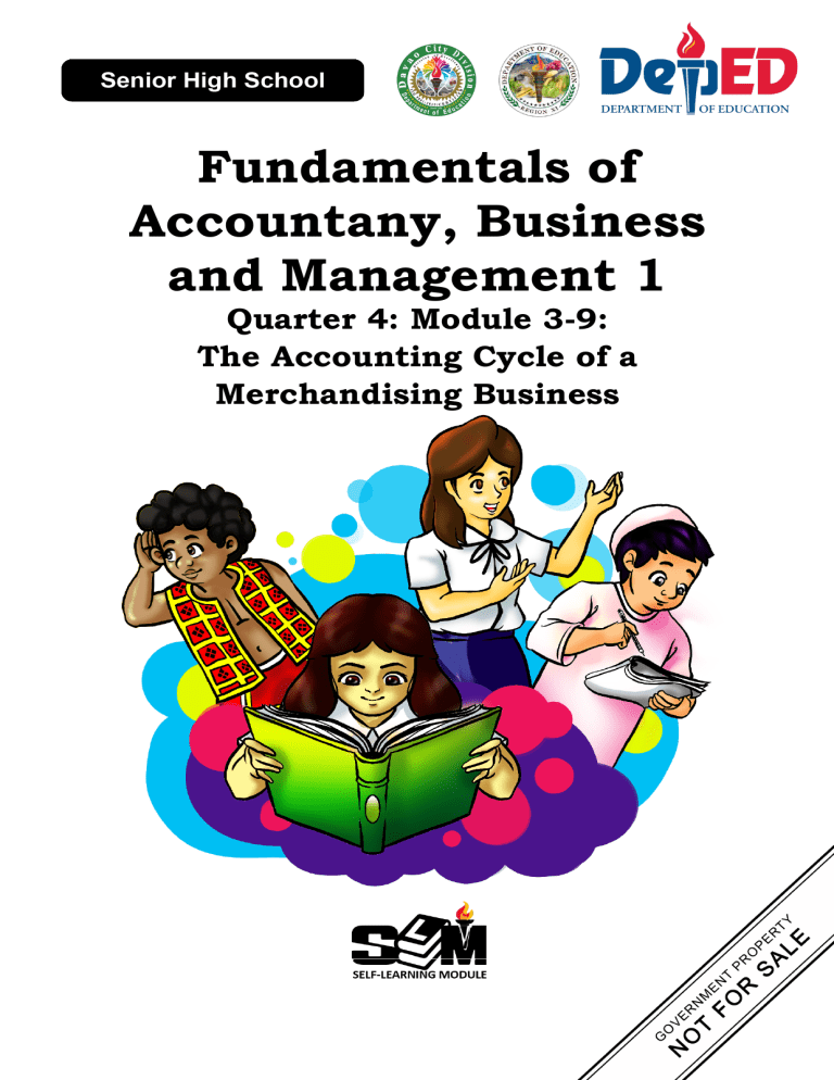 Accounting Cycle of Merchandising Business - FABM 1 Module 3-9
