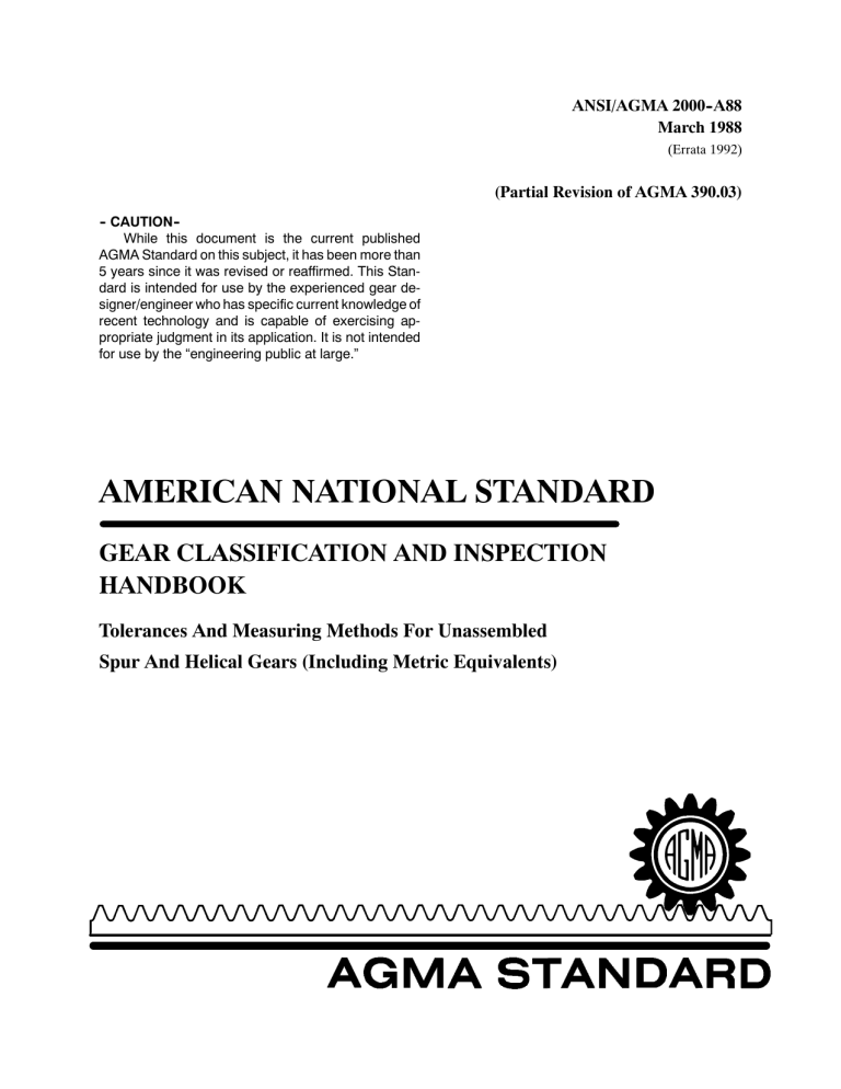 AGMA 2000-A88
