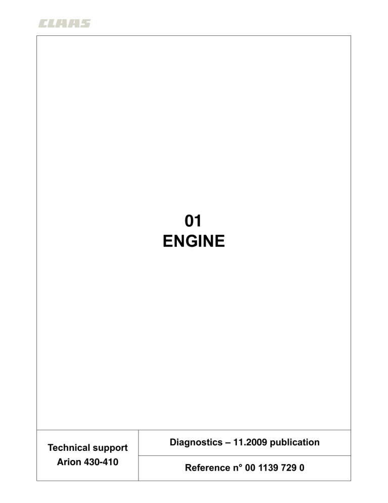 Arion 430-410 Engine Diagnostics: Technical Support Guide