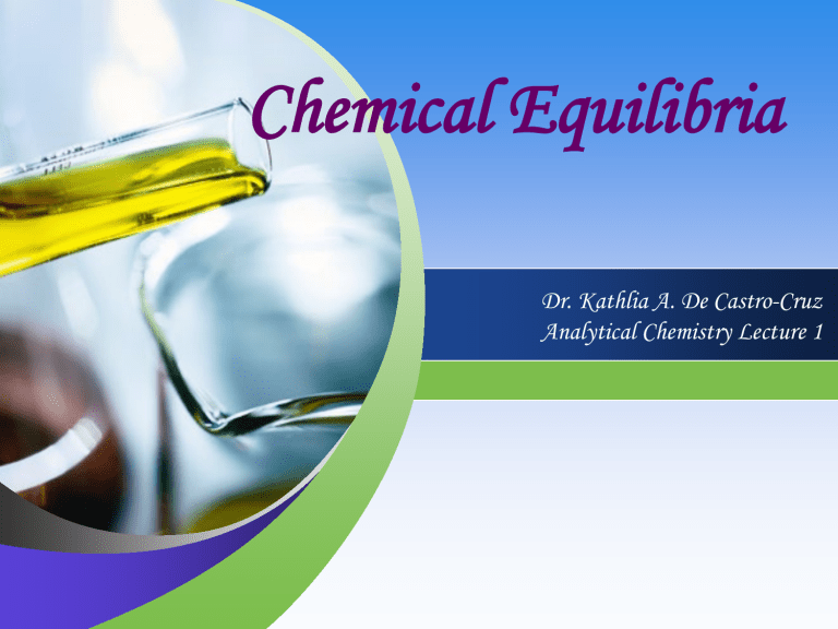 Chemical Equilibria: Acid-Base Definitions & Equilibrium Constants