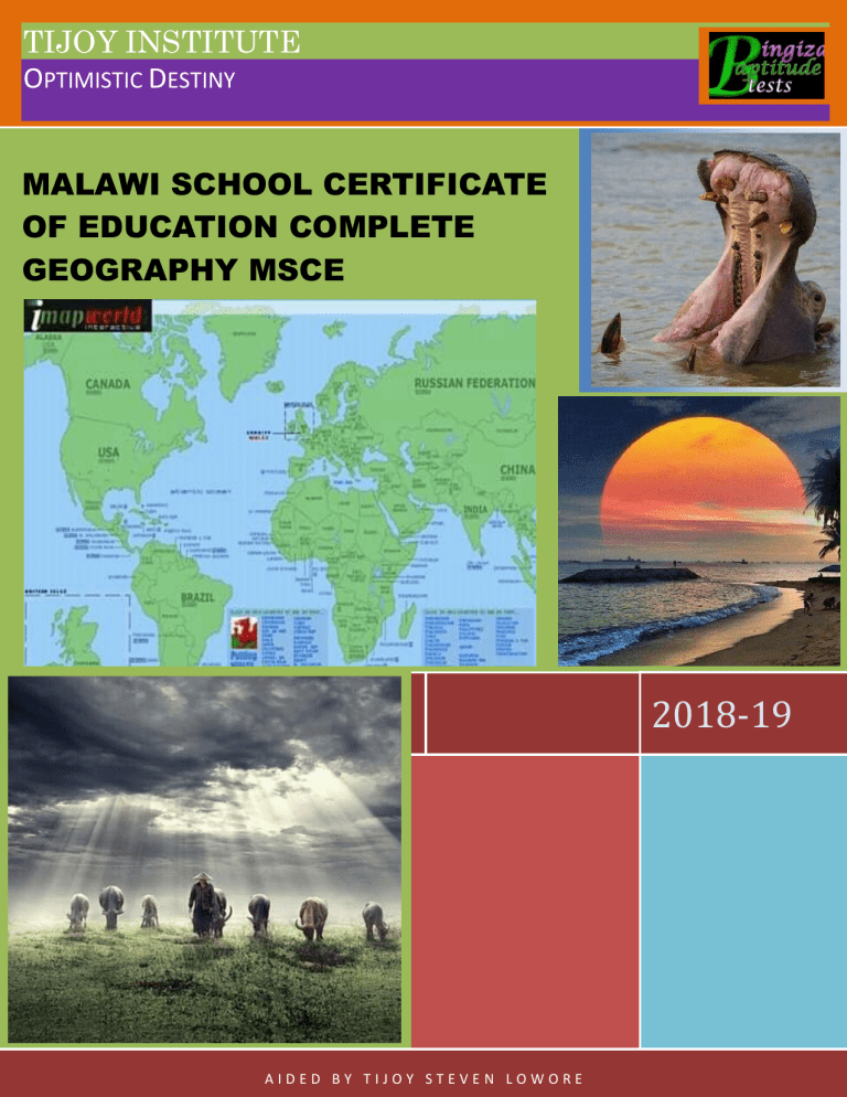 MSCE Geography Textbook: Malawi School Certificate