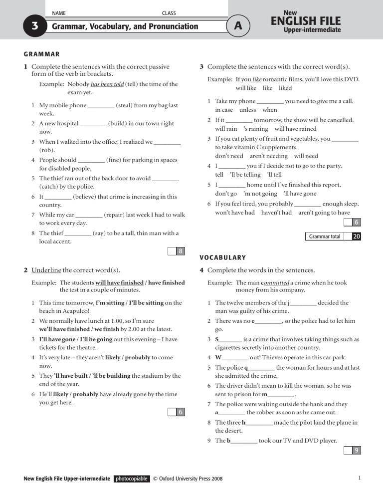 New English File Upper-intermediate: Grammar, Vocabulary, Pronunciation ...