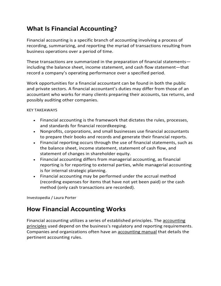 Financial Accounting Explained: Statements, Methods & Principles