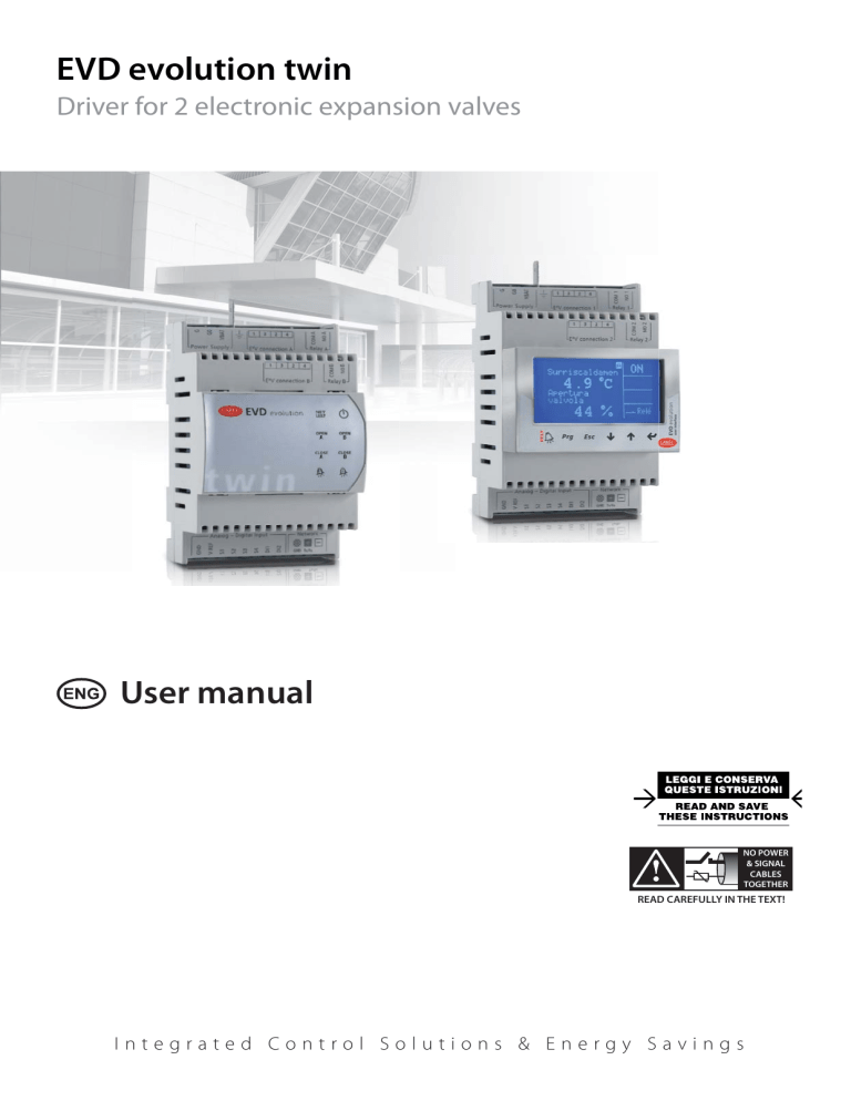 EVD evolution twin Driver User Manual: Electronic Expansion Valves Control