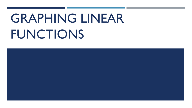 Graphing Linear Functions: Two Points, Slope-Intercept, Table