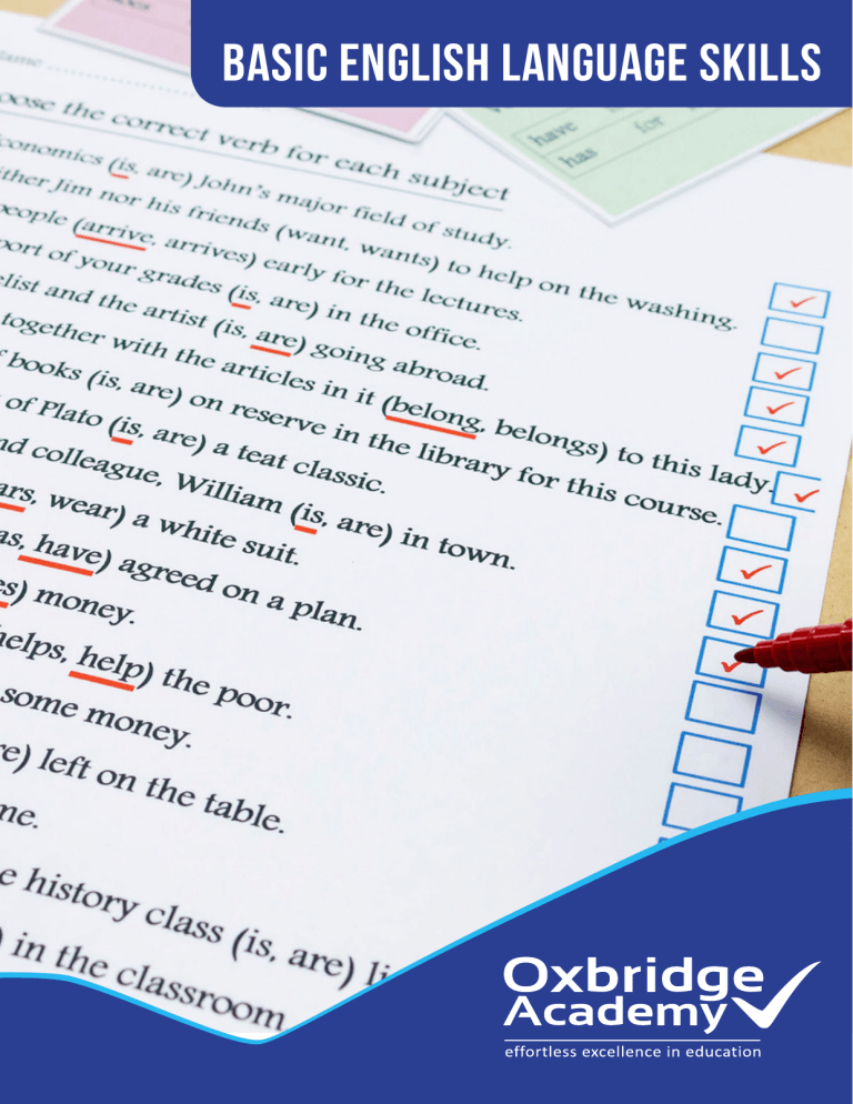 Basic English Language Skills: Grammar, Punctuation & Communication