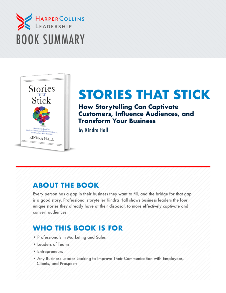 Stories That Stick Book Summary: Storytelling for Business Success