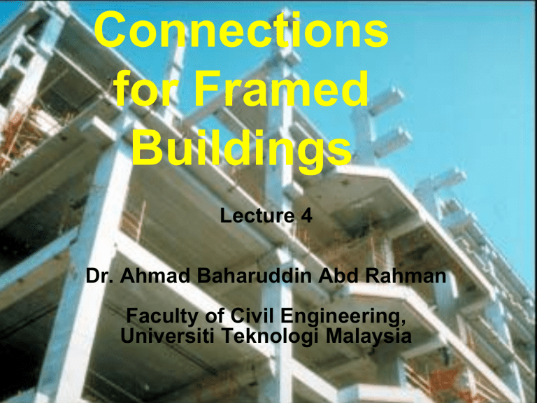 Connections for Framed Buildings: Precast Concrete Design & Types