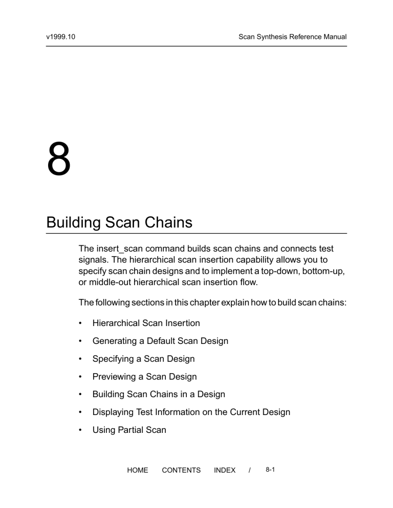 Scan Synthesis Reference Manual: Building Scan Chains in VLSI Design