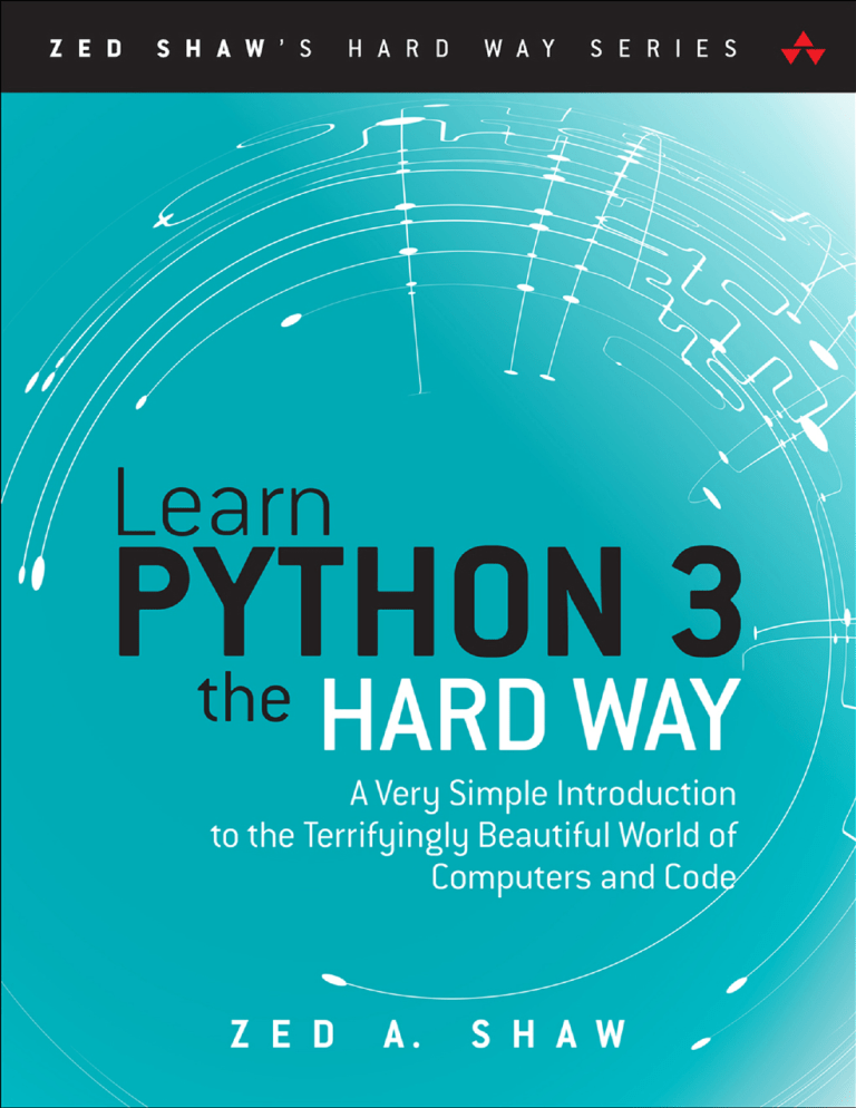 Learn Python 3 the Hard Way: A Beginner's Guide
